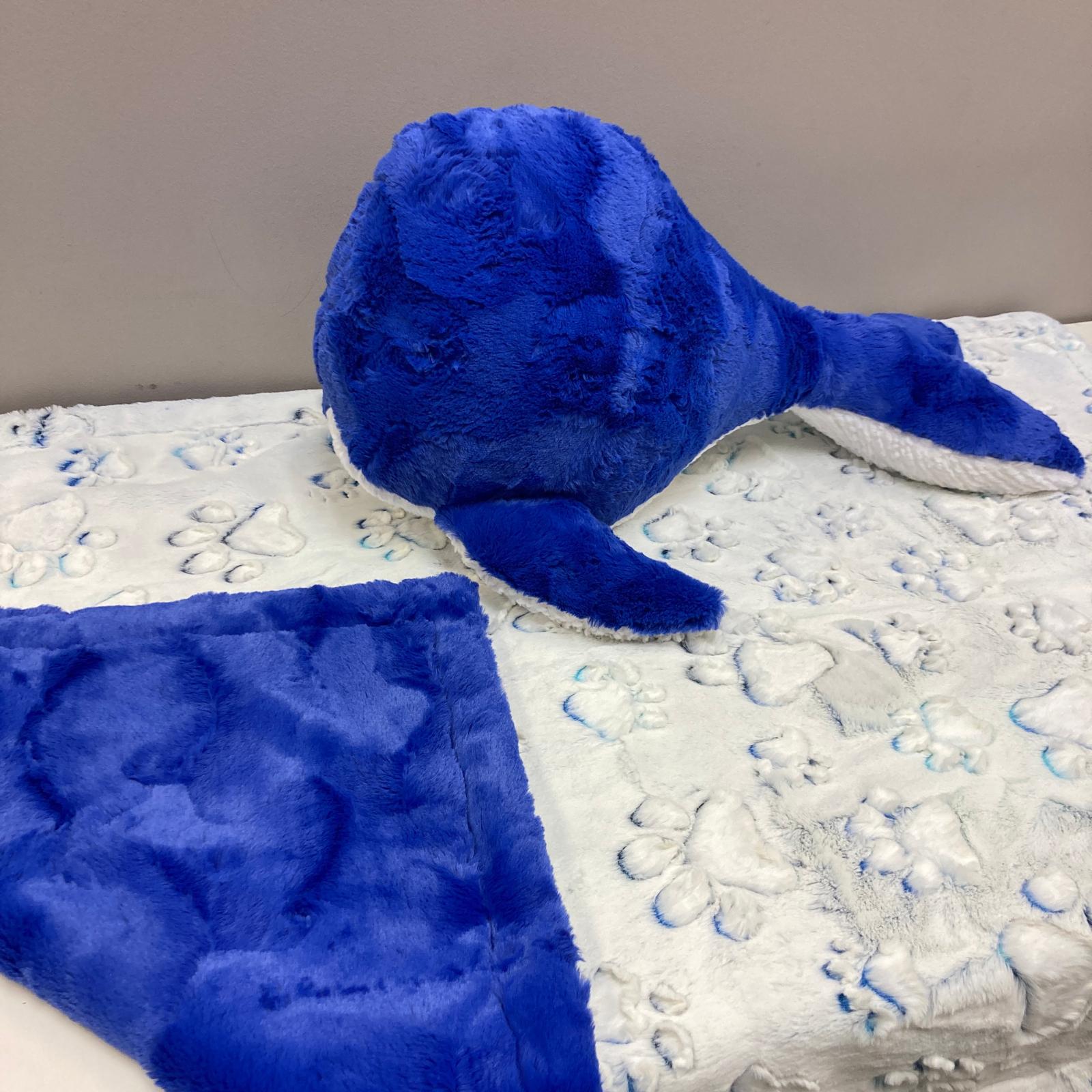 Ready to Ship - Matching Stuffie & Baby Blanket Set! Marlin Hide Whale ...