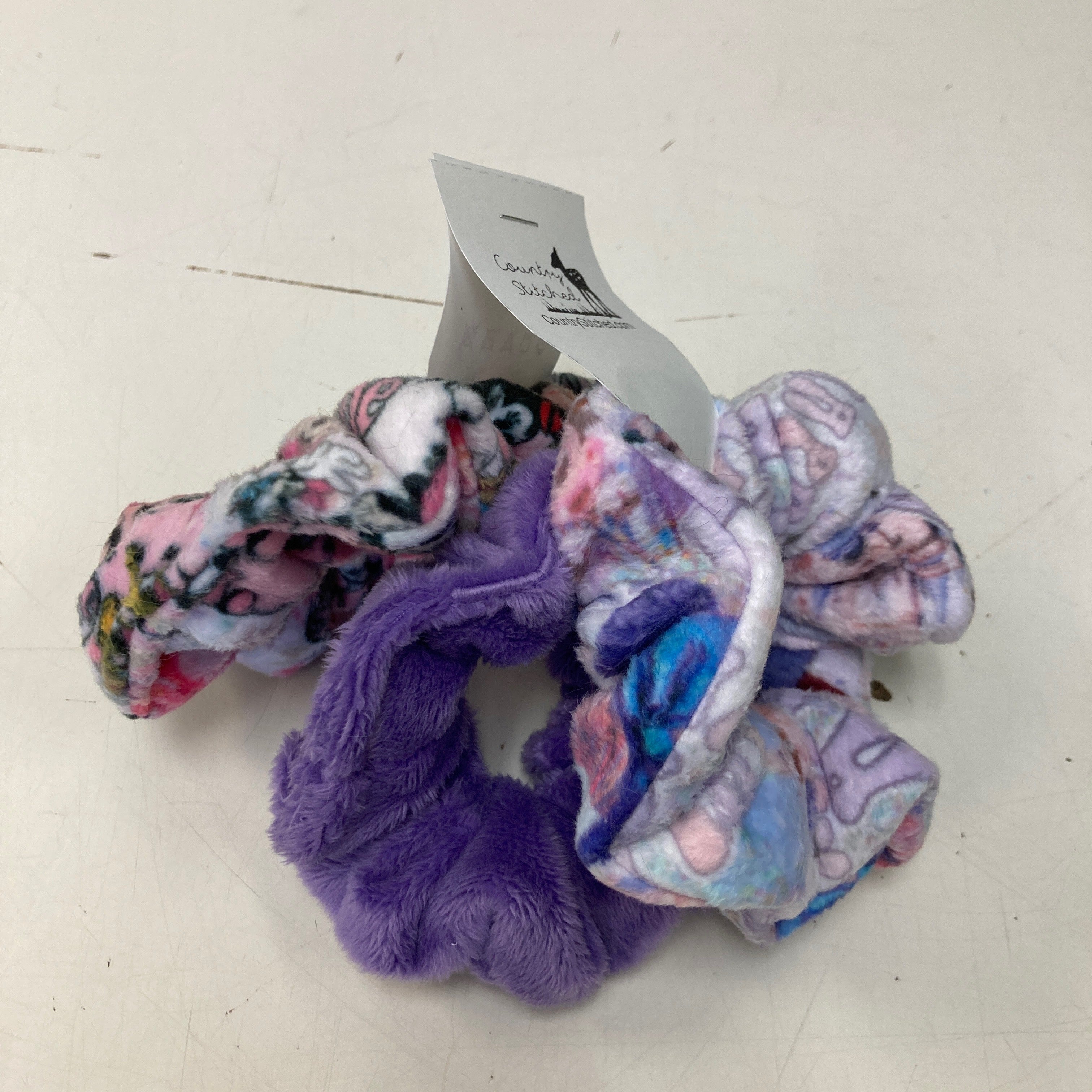 Ready to Ship 3-pack Scrunchies - Minnie / Purple Flat Luxe / Disney H ...