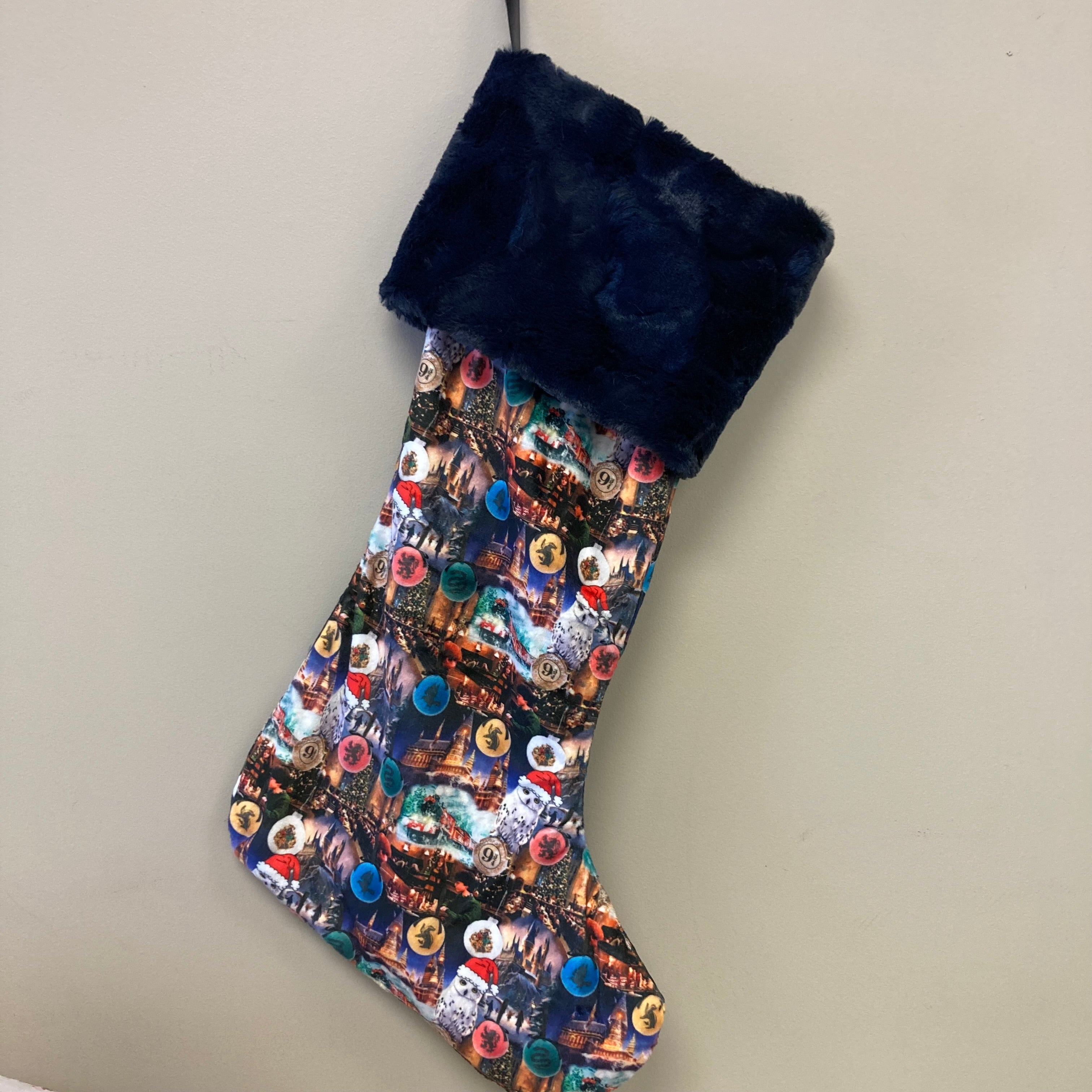 Christmas Designer Minky Stockings Ready to Ship - Harry Potter / Navy ...